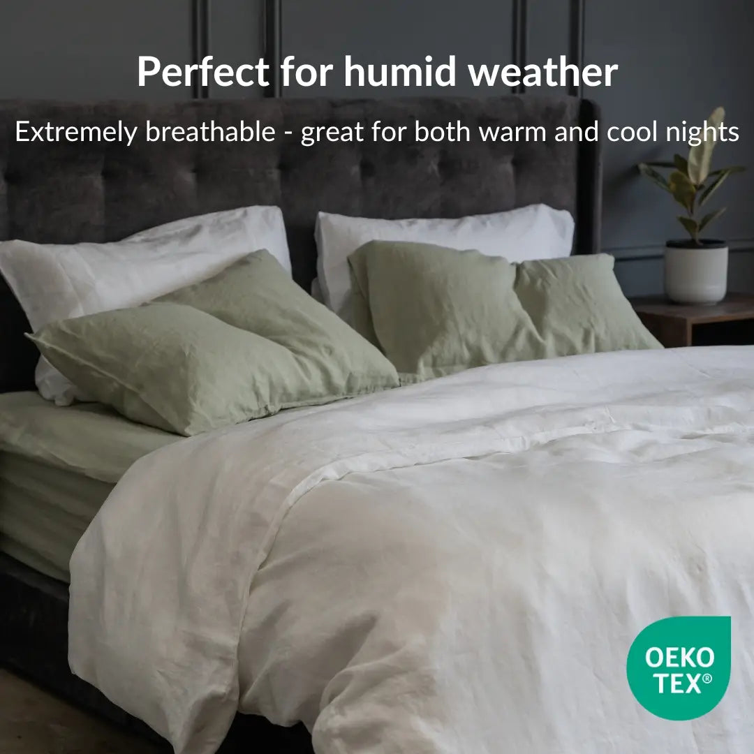 100% French Flax Linen Duvet Cover Set | Kapas Living Singapore