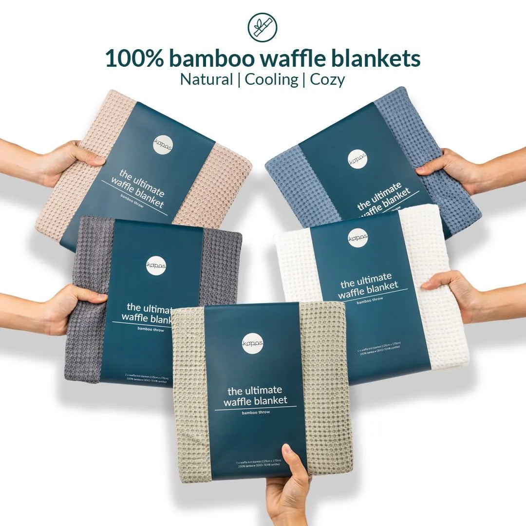 100% Bamboo Waffle Blanket | Kapas Living Singapore – Kapas Singapore